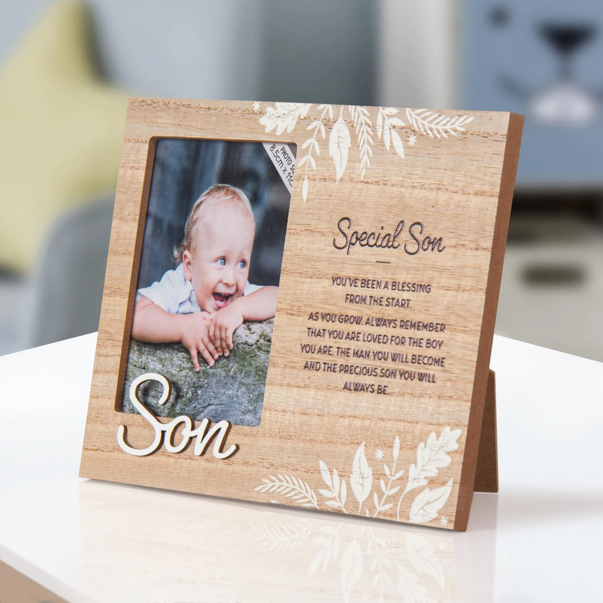 Happy Larry Everyday Tan Solid + Manufactured Wood Picture Frame ...