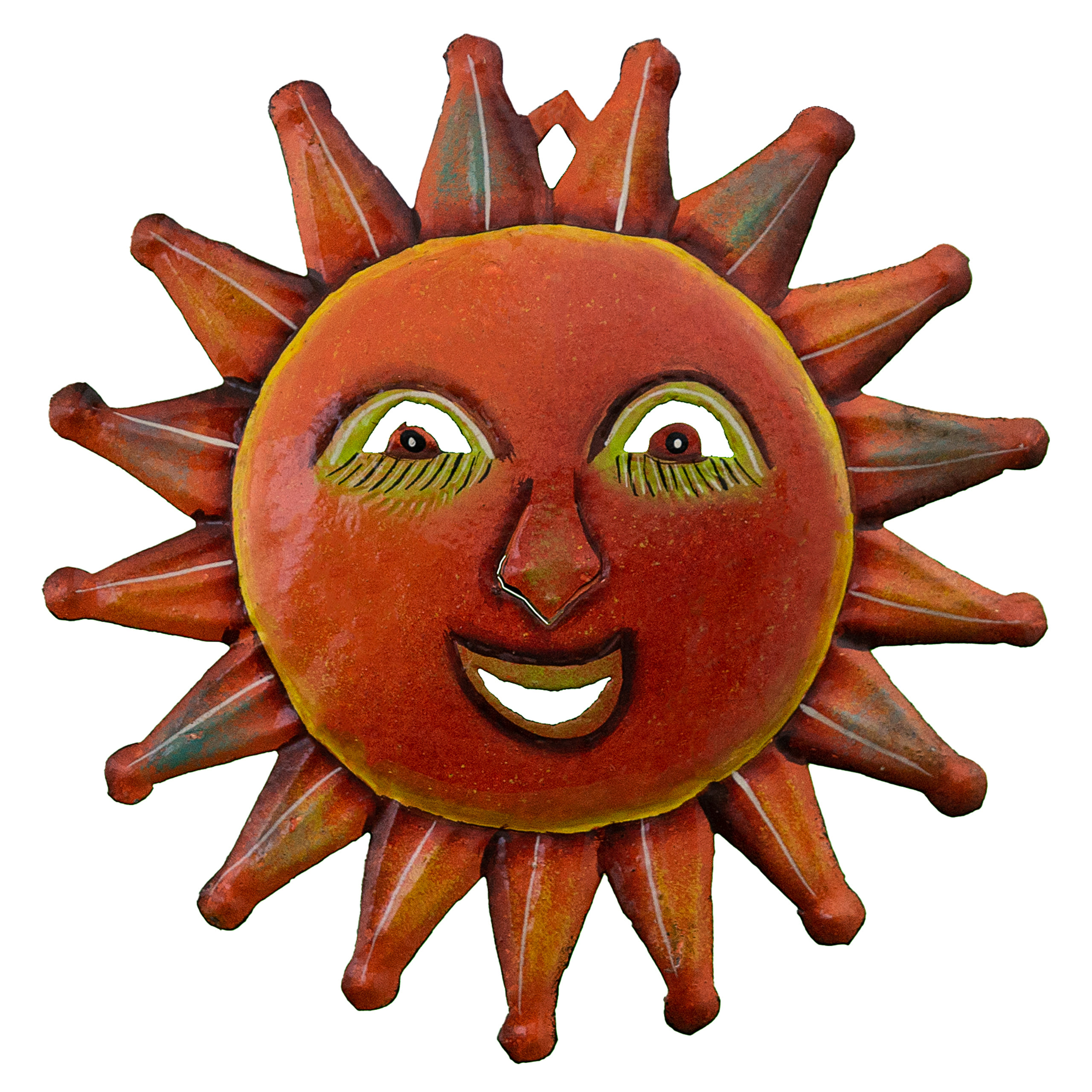 Bungalow Rose Painted Multi-Color Dot Sun | Wayfair