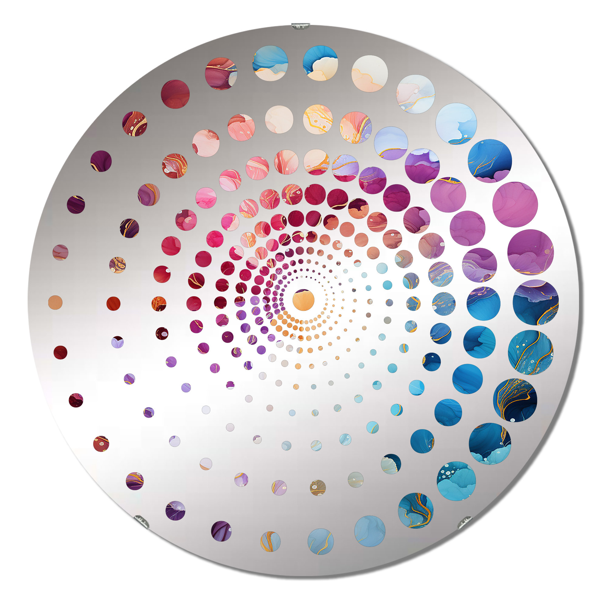 Design Art Aurora Borealis Liquid Charm Beauty III - Spiral Circle Wall ...