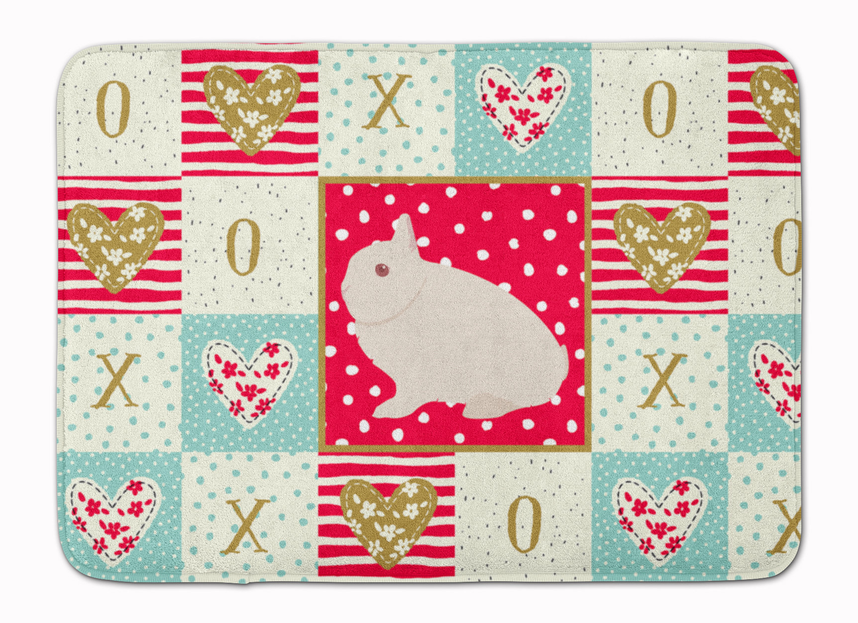The Holiday Aisle® Karna Hermelin Rabbit Love Memory Foam Kitchen Mat ...