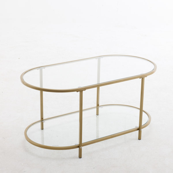 Glass Oval Coffee Tables You'll Love | Wayfair