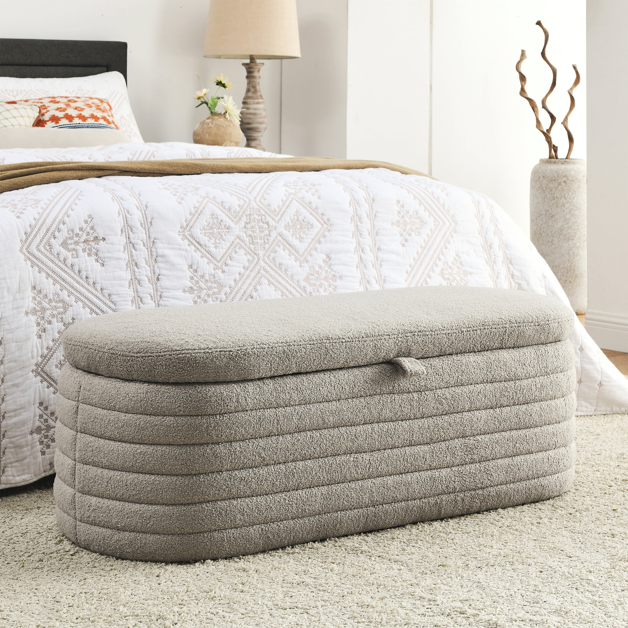 Latitude Run® Pushti Upholstered Ottoman | Wayfair