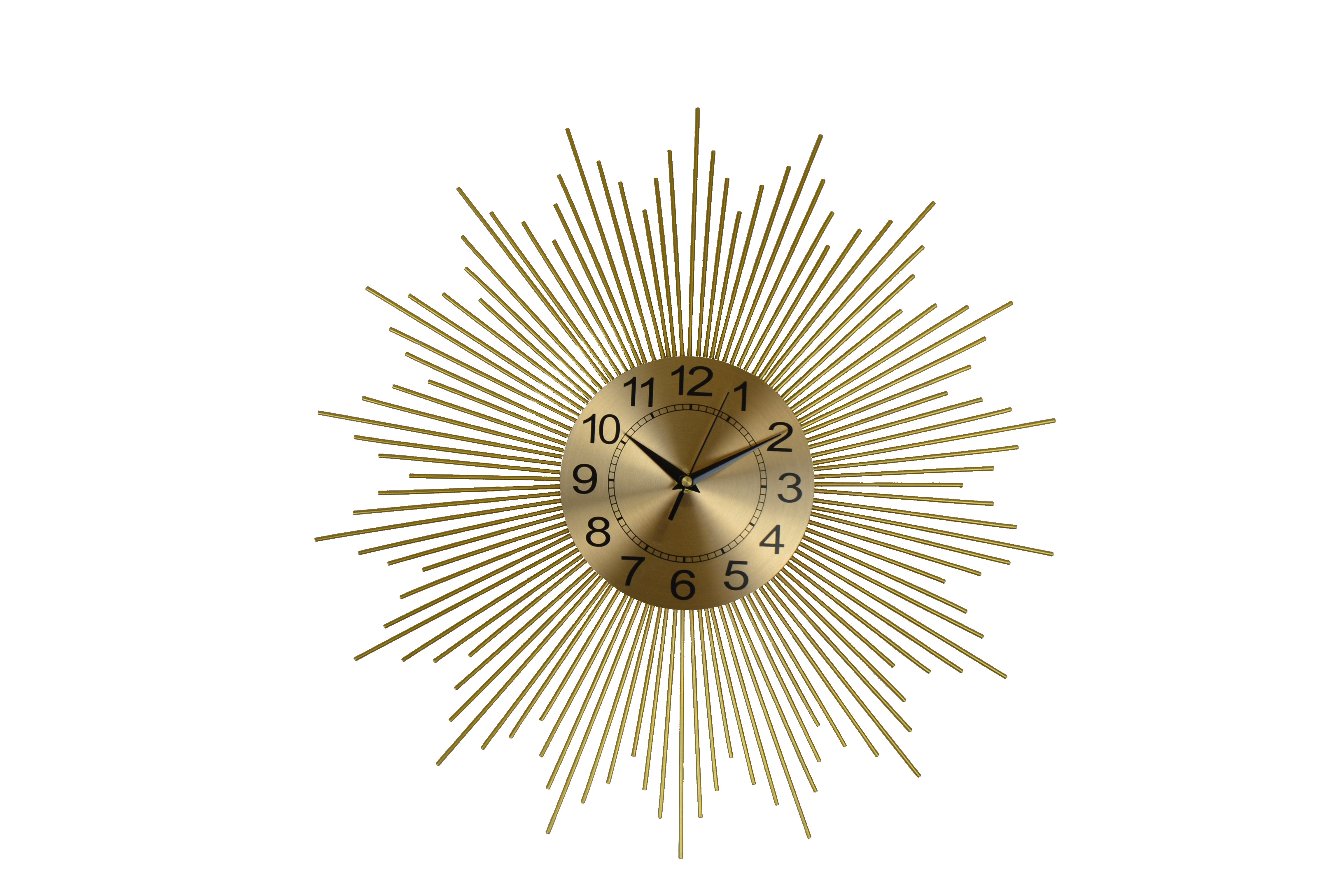 Three Star Im/Ex Inc. 25" Gold Sunburst Wall Clock & Reviews - Wayfair ...