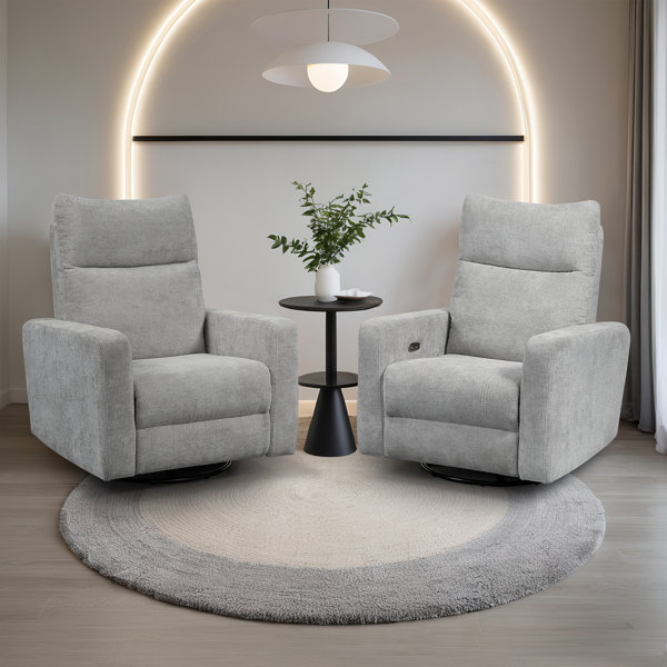 Hokku Designs Telesha Upholstered Power Recliner | Wayfair