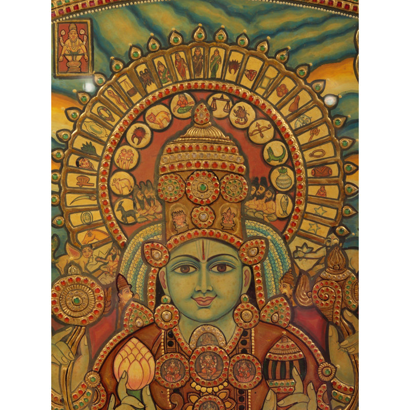 Exotic India The Cosmic Form of Lord Krishna (Vishvarupam) | Tanjore ...