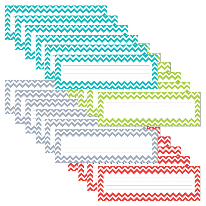 Creative Teaching Press Chevron Solids Name Plates Set | Wayfair