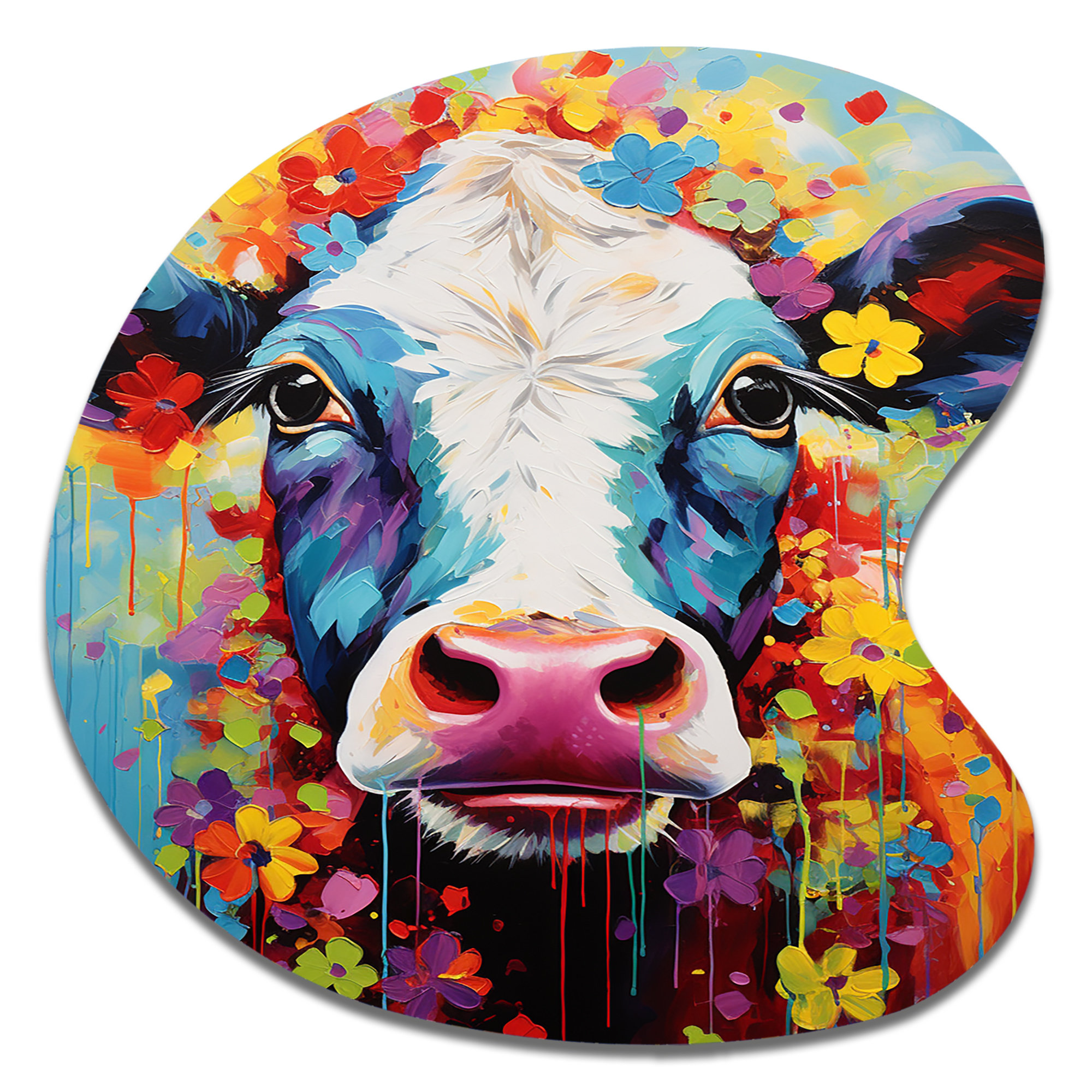 August Grove® Donese - Cow Drop Shape Irregular Metal Wall Decor | Wayfair