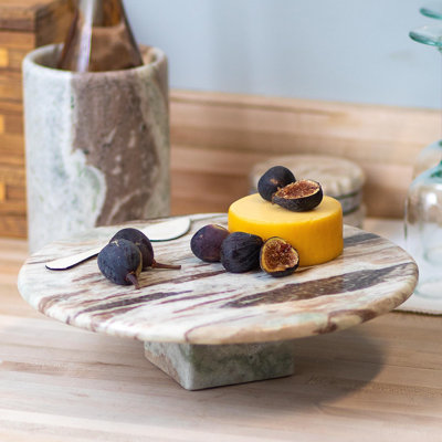 Waterfall Marble Footed Board | AllModern