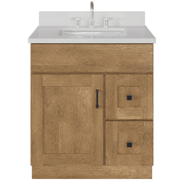 Loon Peak® Daley 30 Single Bathroom Vanity Base Only in Natual Wood ...