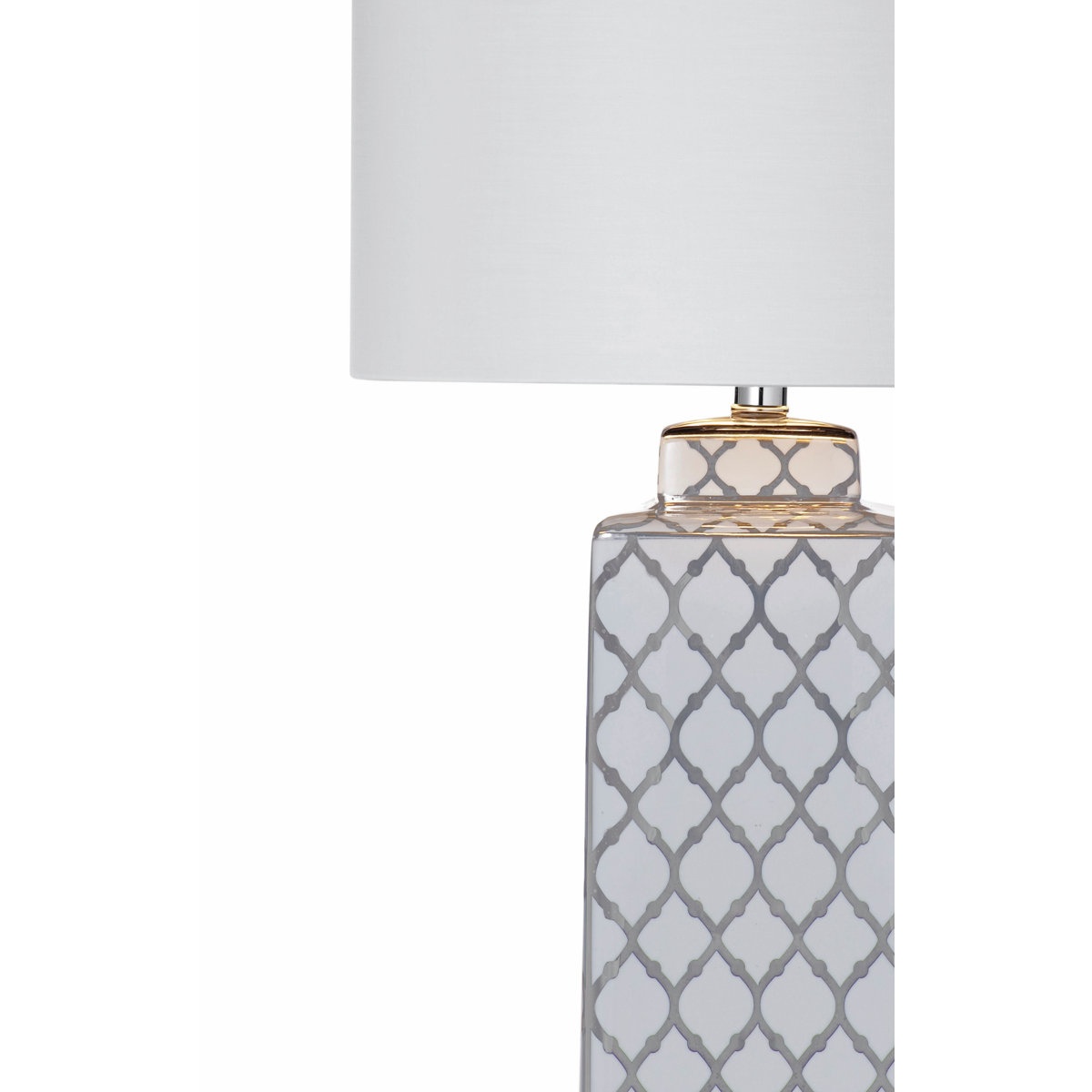 Alcott Hill® Loudoun 28" Silver/White Table Lamp & Reviews | Wayfair