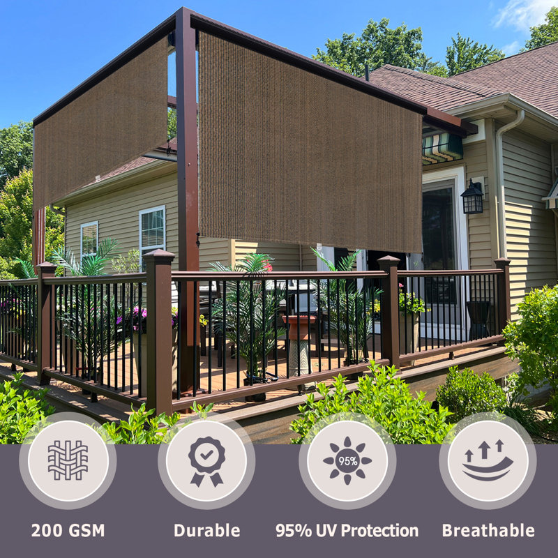 Symple Stuff Outdoor Patio Retractable Roller Shade & Reviews | Wayfair