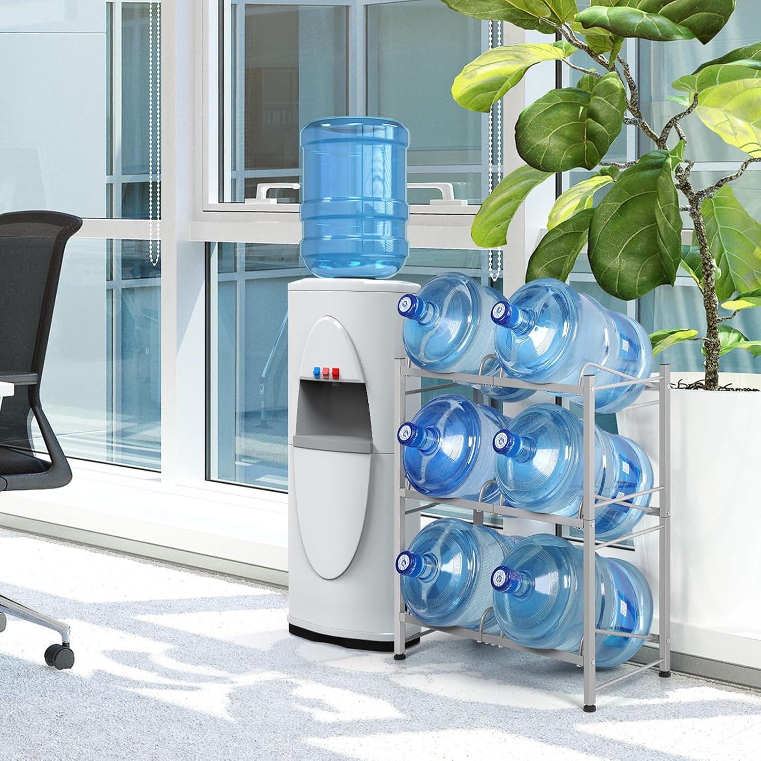 Rebrilliant 3 Tier Water Jug Rack, Water Cooler Jug Rack For 5 Gal ...