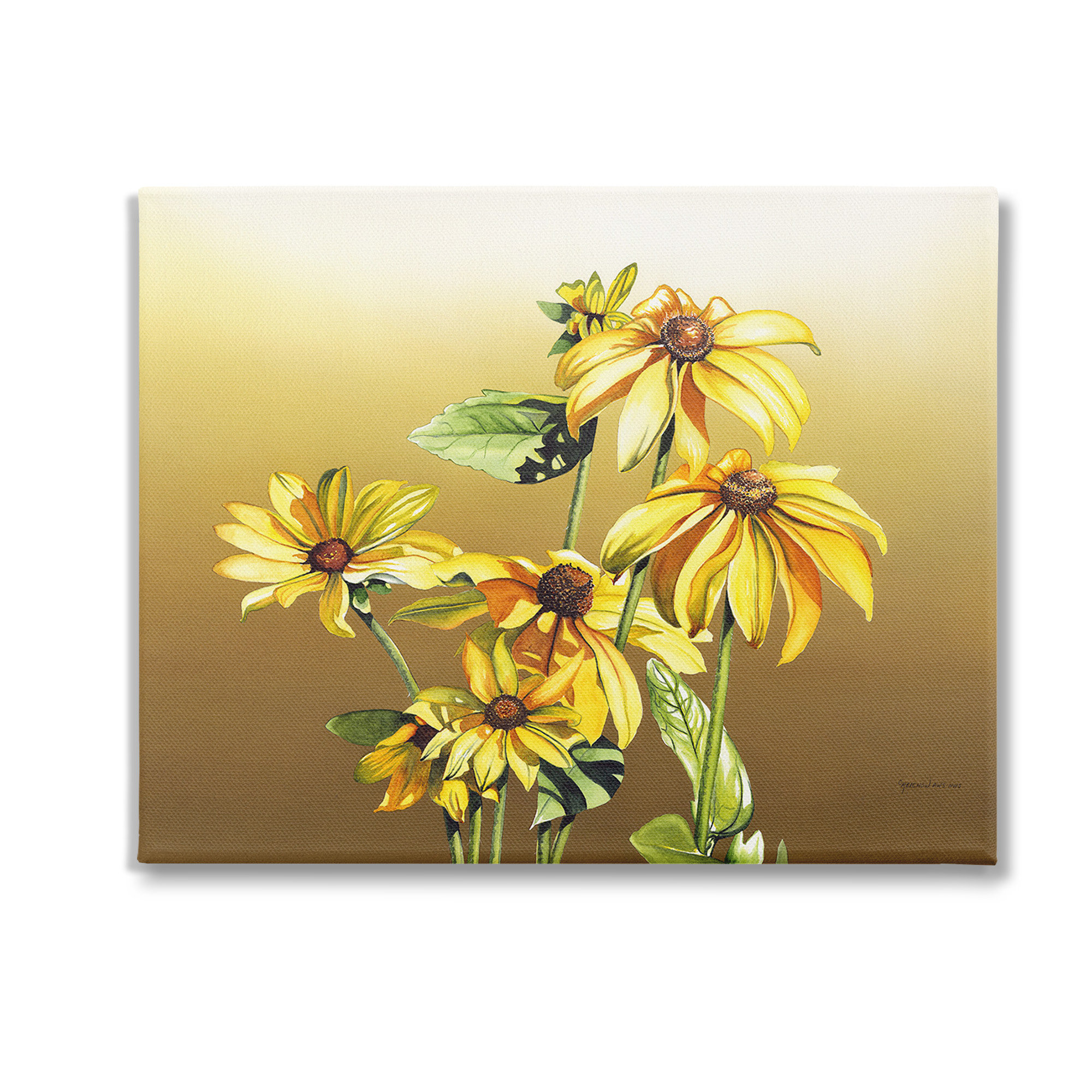 August Grove® Drooping Daisy Petals Canvas Wall Art Design By Christine ...