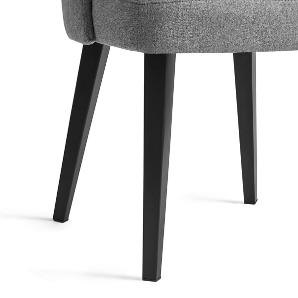 Xdeco Paros Minimalist Upholstery Dining Chair With Metal Leg - Grey ...