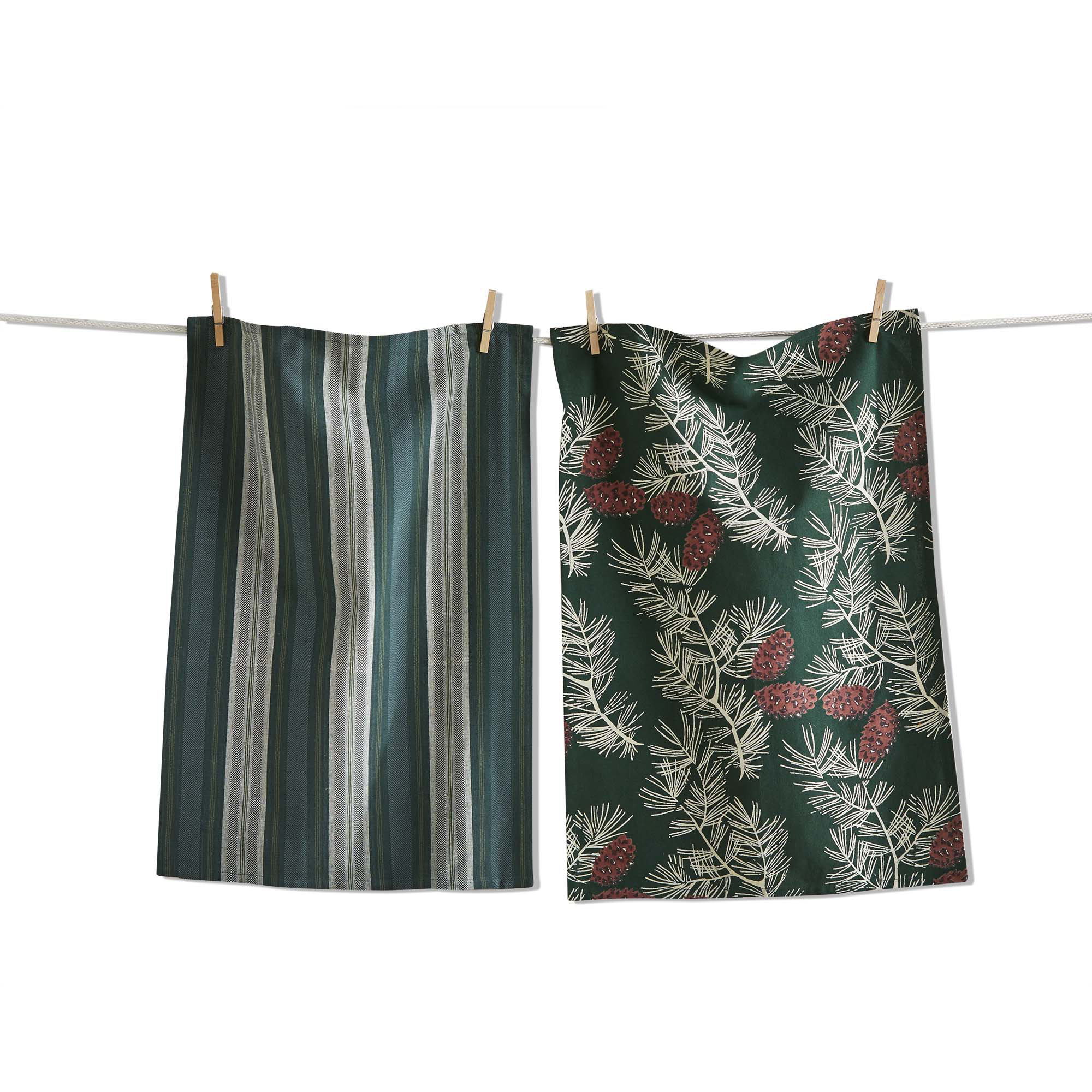 Winston Porter Wilde Pinecone Dishtowel S/2 | Wayfair