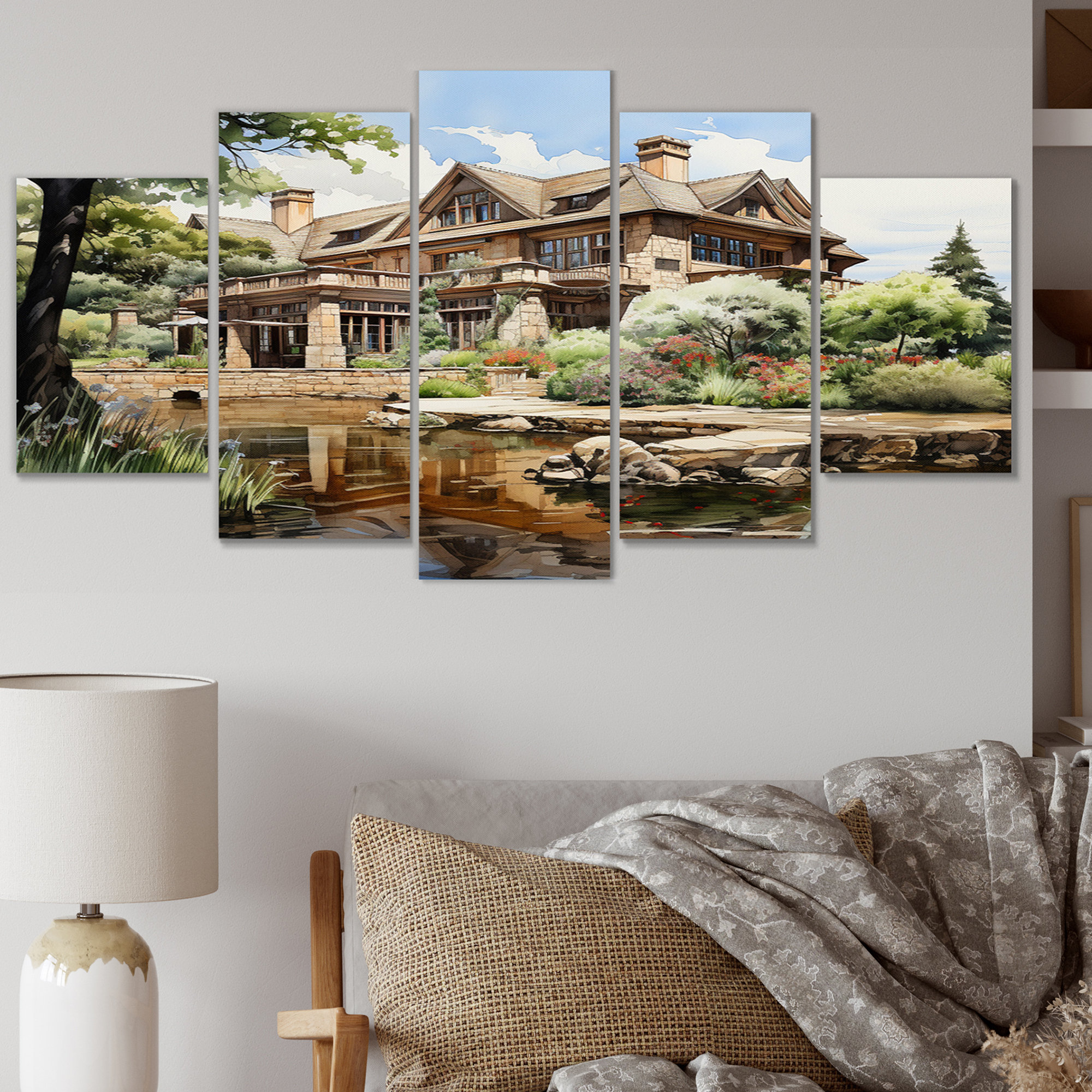 Red Barrel Studio® Country Clubs Elegant Retreat V - Architecture Metal ...