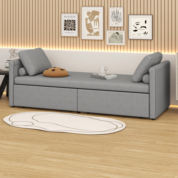 Lark Manor™ Modern Upholstered Chaise Lounger Daybed Small Single ...