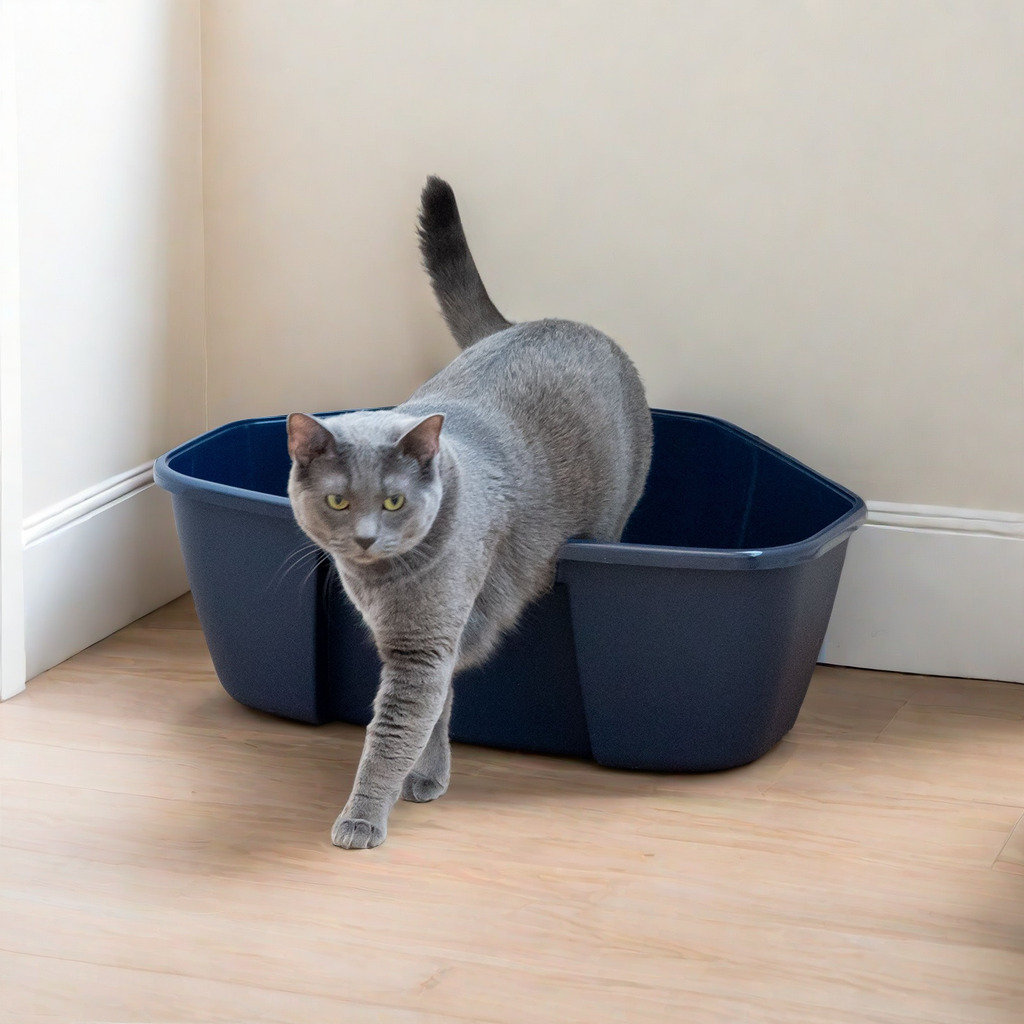 Tucker Murphy Pet™ Large Corner Cat Litter Box Enclosure with Front ...