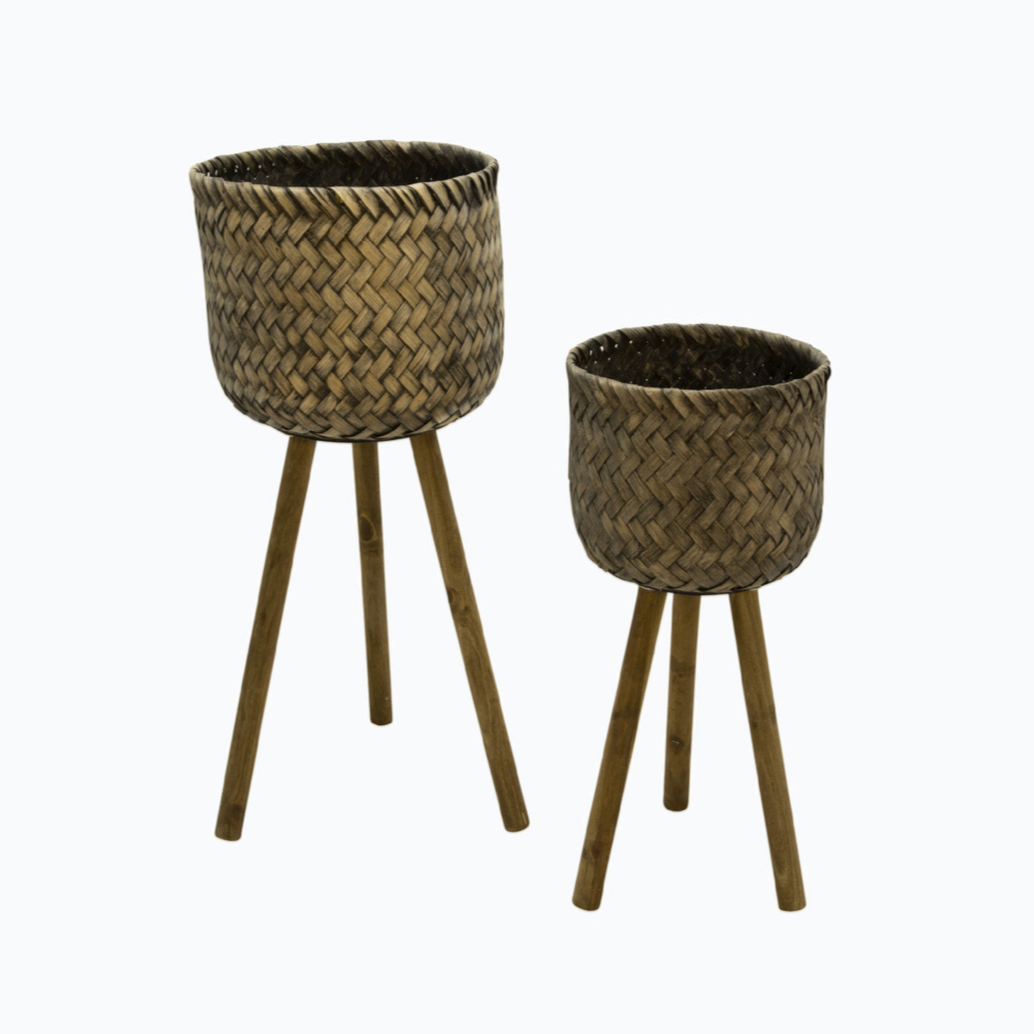 Bay Isle Home Ardeth Wood Barrel Planter - Wayfair Canada