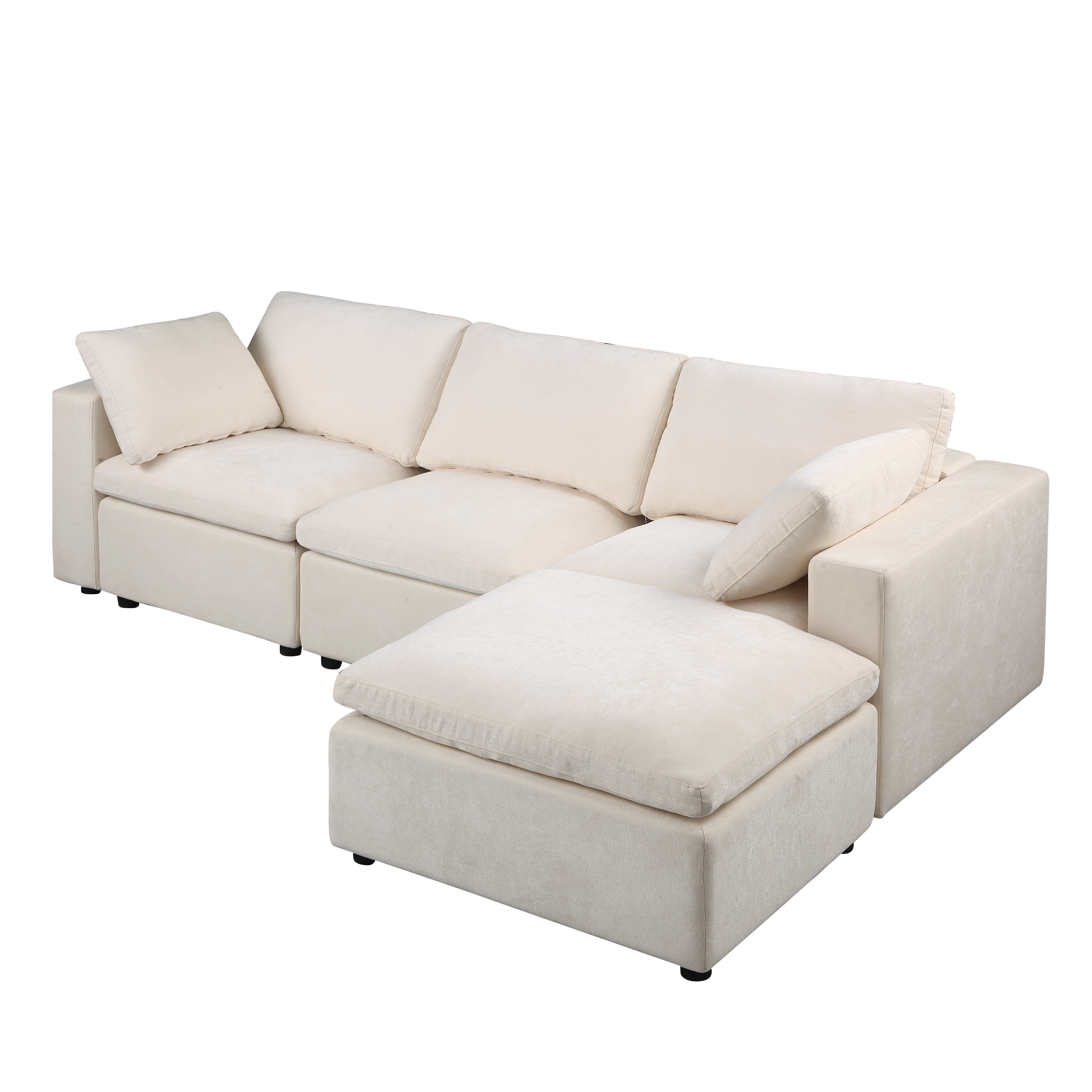 Latitude Run® Modular Sectional Convertible L-shaped Sofa With ...