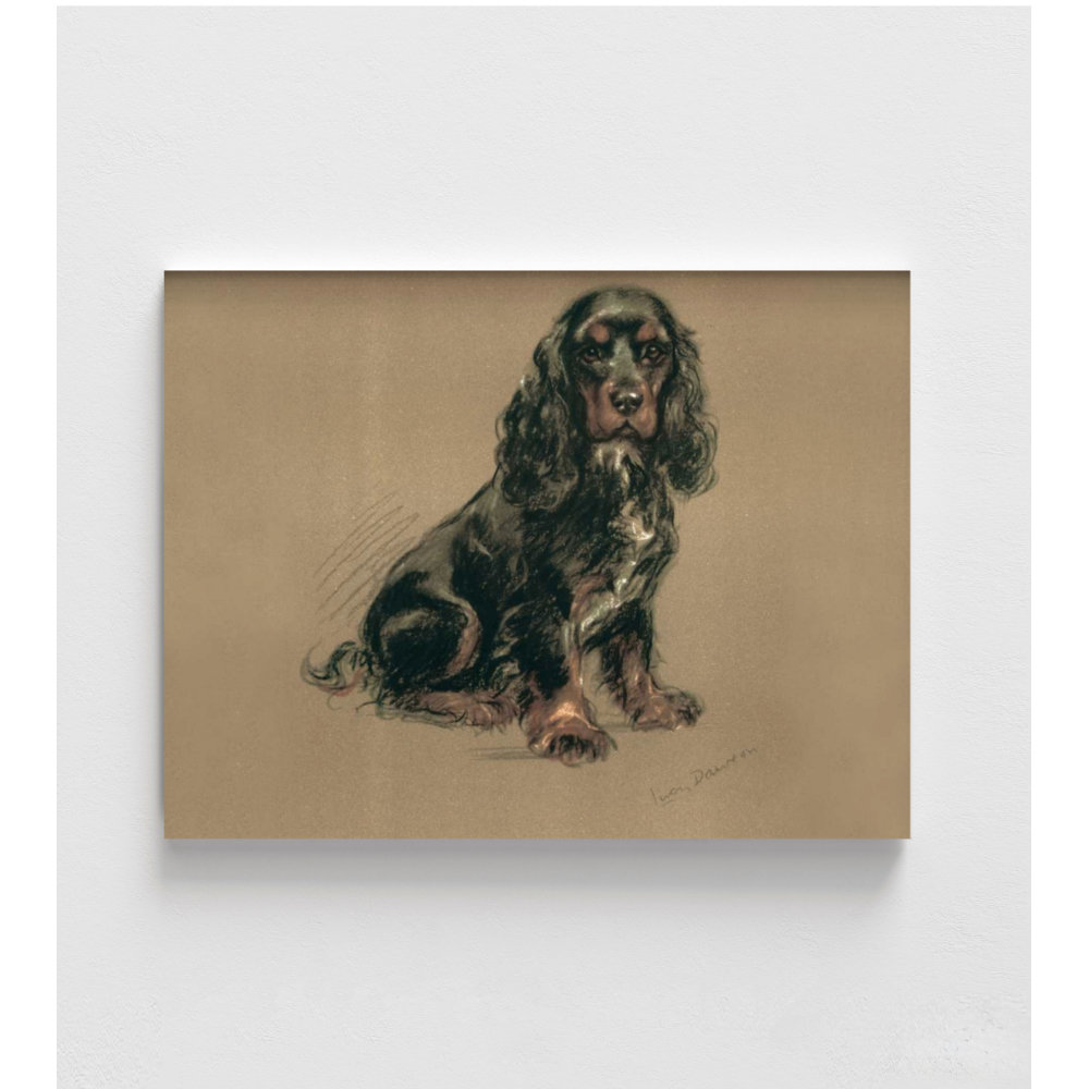 WeFrameArt Cocker Spaniel Painting Print, Worker Cocker Spaniel Poster ...