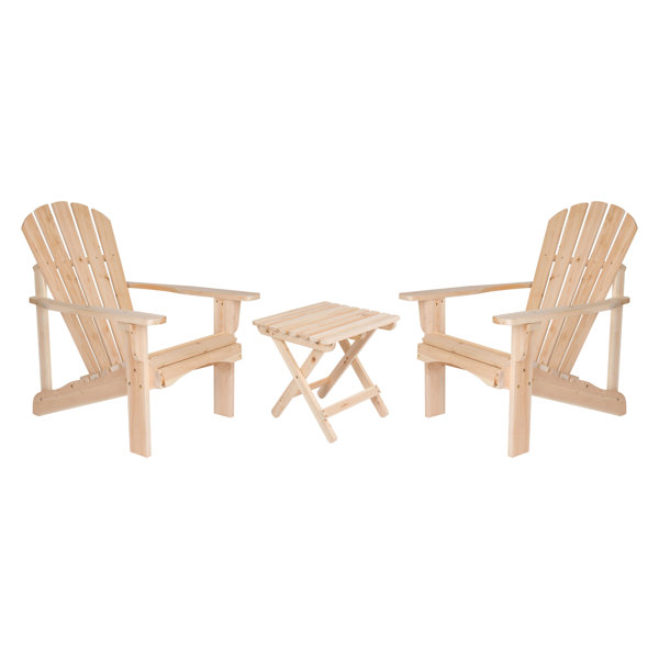 Rosecliff Heights Brently Solid Wood Adirondack Chair with Table ...