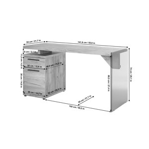 East Urban Home Lux C 140 Desk & Reviews | Wayfair