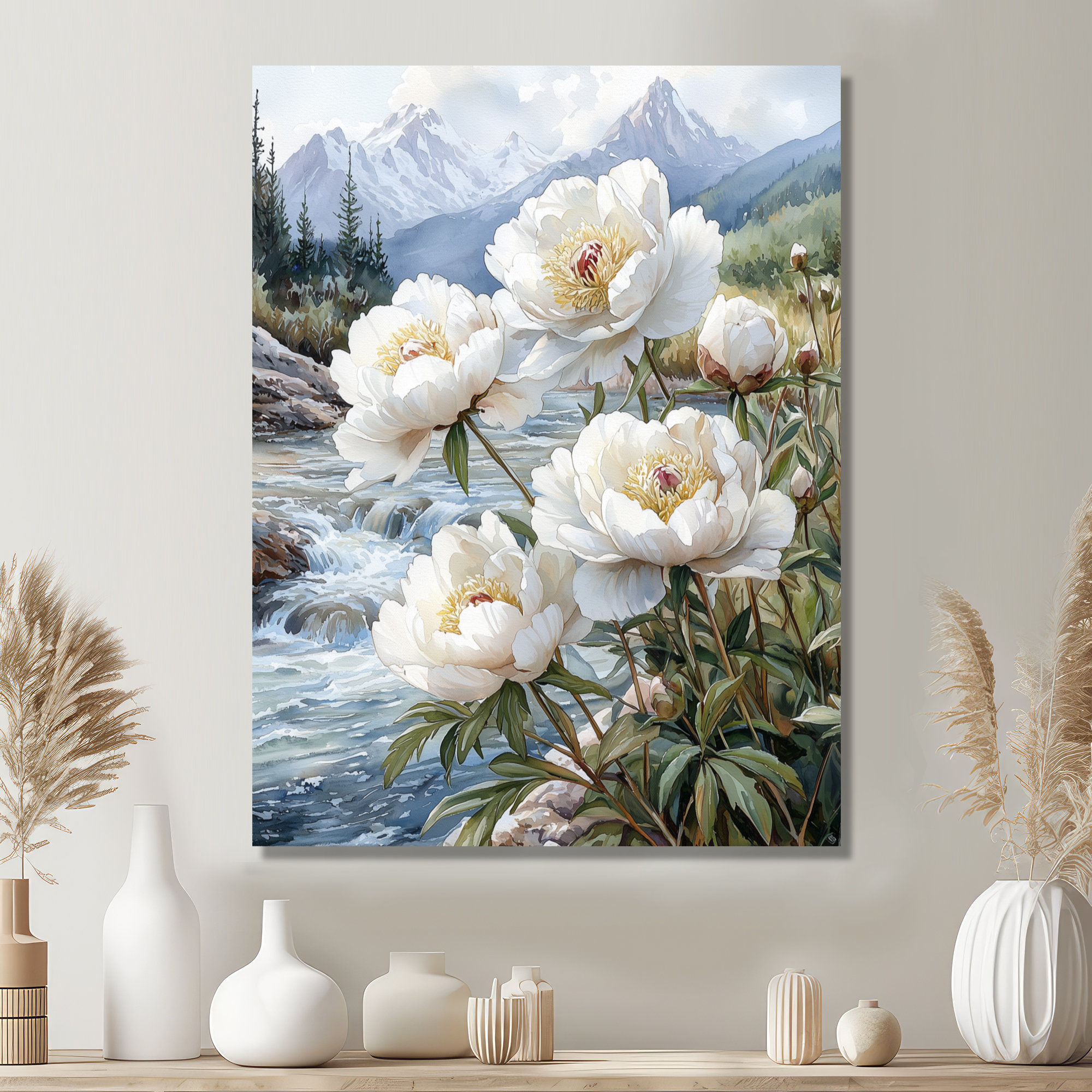 Millwood Pines Gradyn - Floral Wall Art Living Room | Wayfair