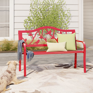 Red Outdoor Benches You'll Love | Wayfair