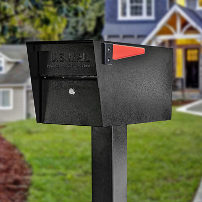 Mail Boss Locking Post Mounted Mailbox & Reviews | Wayfair