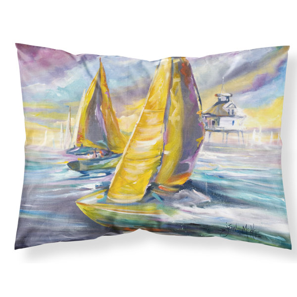 Caroline's Treasures Sailboat With Middle Bay Lighthouse Microfiber ...
