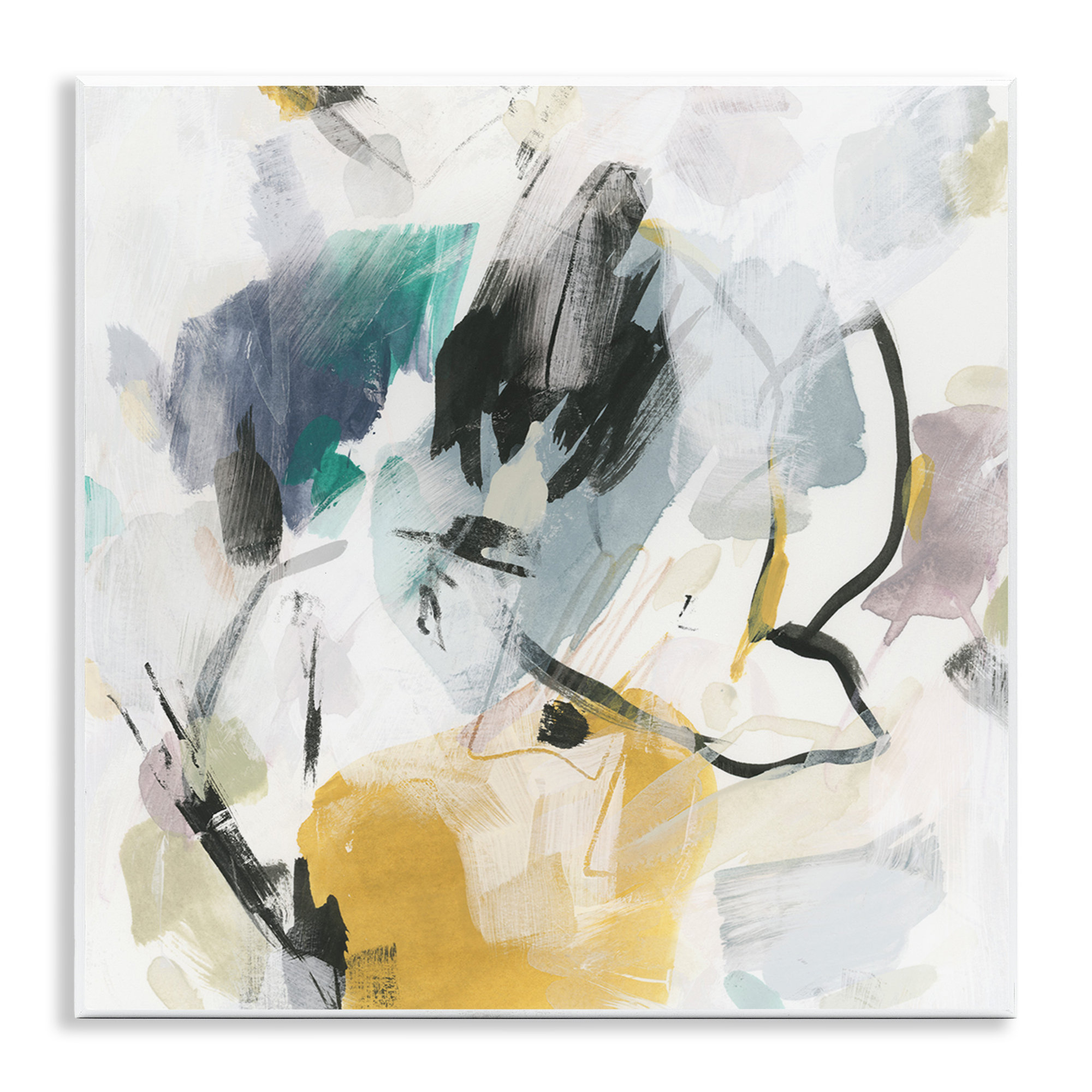 Dakota Fields Chaotic Abstract Yellow Accent Wall Plaque Art by June ...