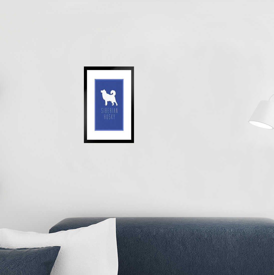 Trinx Dogs Siberian Husky Blue Dog Posters For Wall Funny Dog Wall Art ...