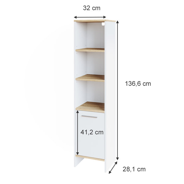 17 Stories Kalah Freestanding Linen Cabinet | Wayfair.ie