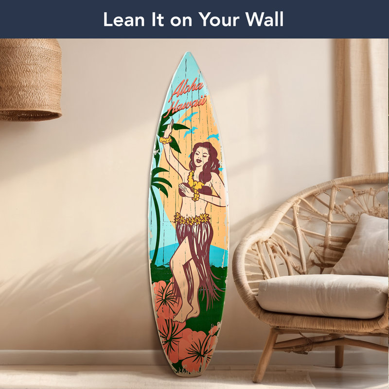 Bay Isle Home™ Bay Isle Home Aloha Hawaii Surfboard Plaque Wall Sign 15 ...