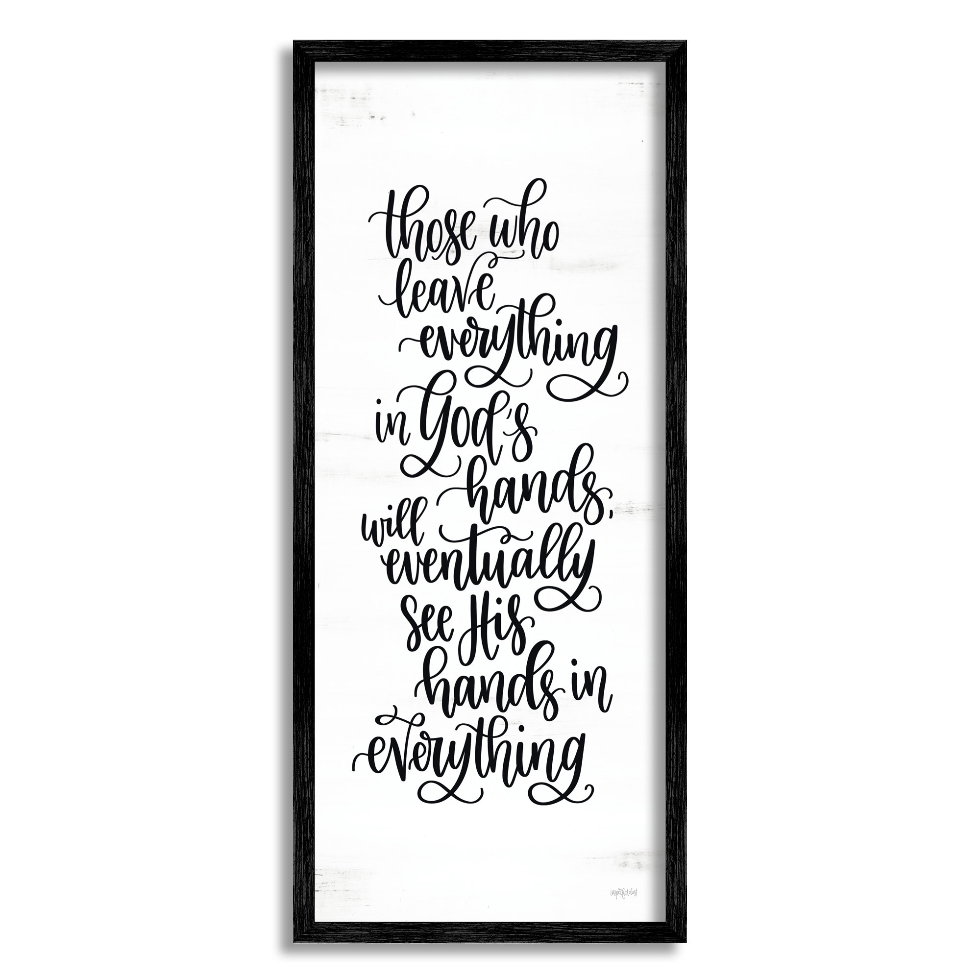 Stupell Industries God's Hands Religious Script Calligraphy Spiritual ...