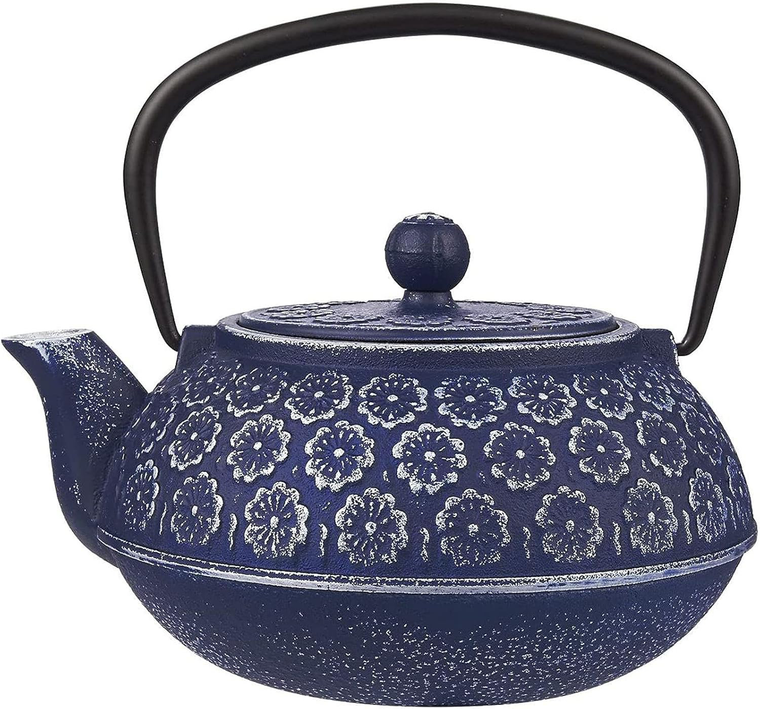 Lark Manor Cast Iron Teapot With Infuser,Handle And Removable Lid (Blue ...