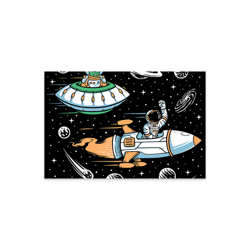 Trinx Space Rage by Jay Stanley - No Frame Painting | Wayfair
