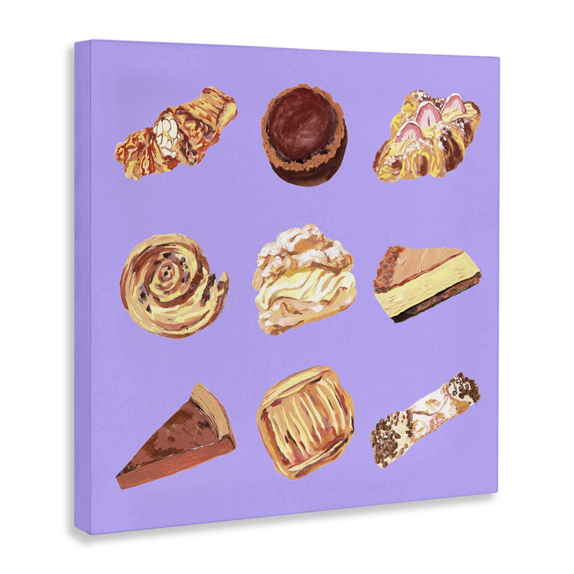 Dakota Fields Delicious Pastries on Purple Canvas, design by Melissa ...