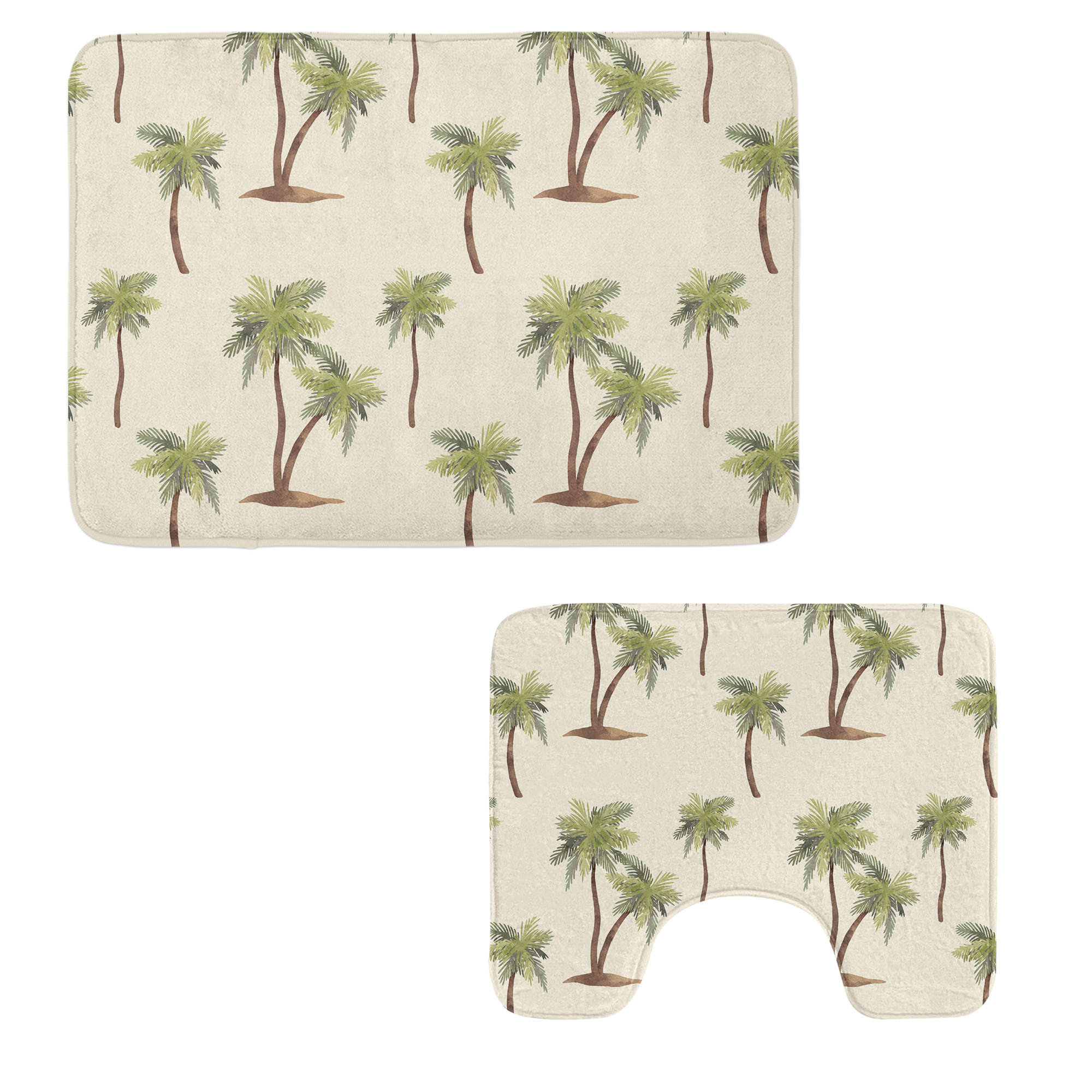 East Urban Home Hawaii Bathroom Rug Set 2 Pieces Rectangle & Contour ...