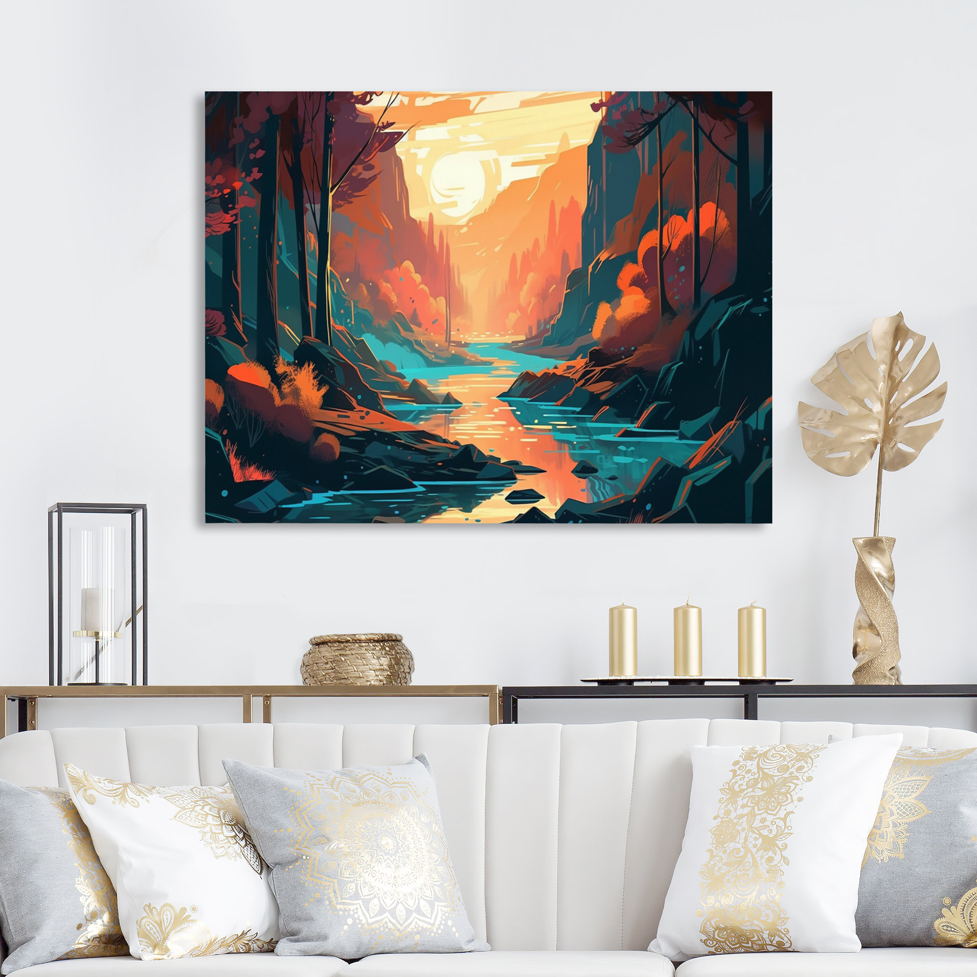 Millwood Pines Beautiful Stream at Sunset II - Print | Wayfair