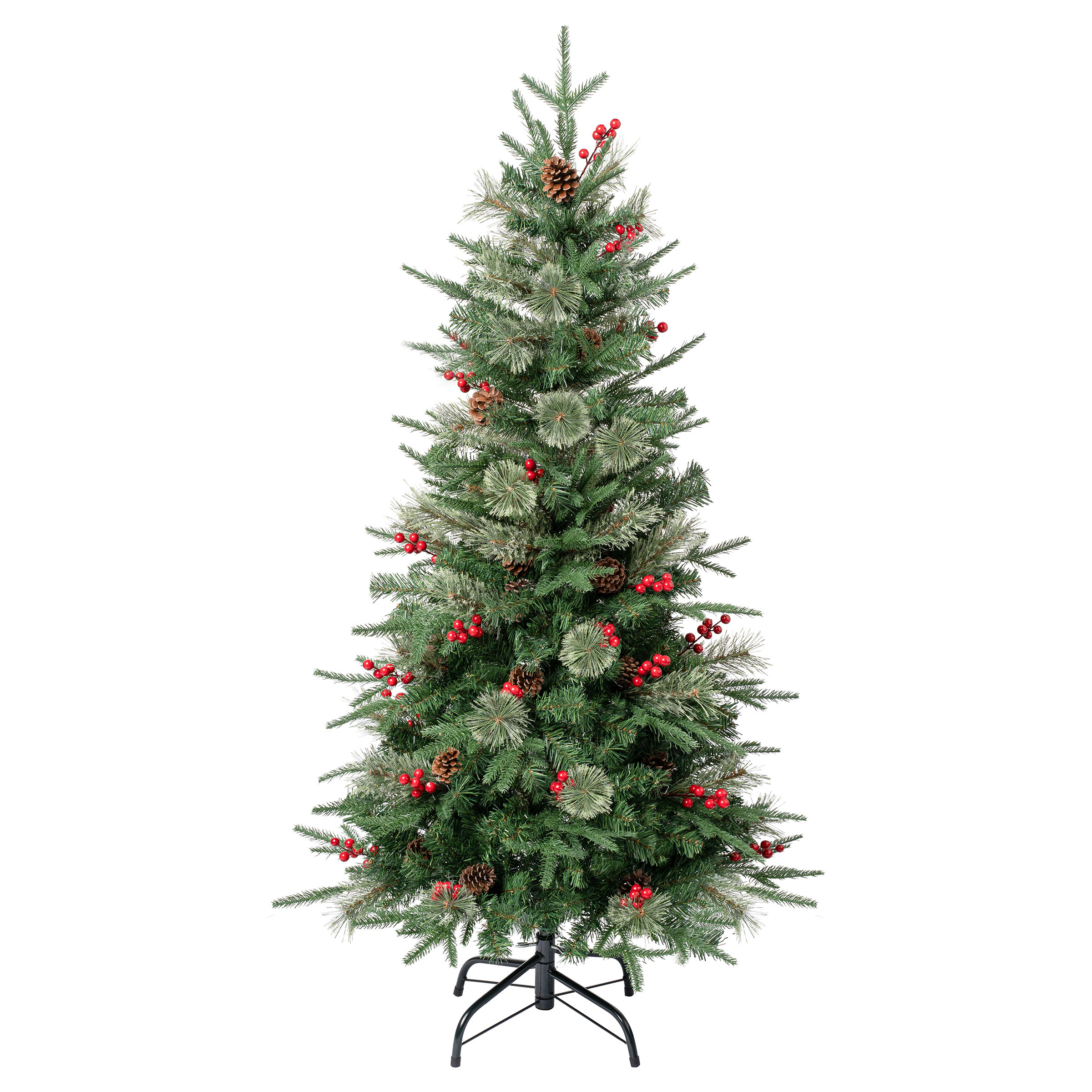 The Holiday Aisle® Feel Real Virginia Pine Mixed Hinged Tree with ...