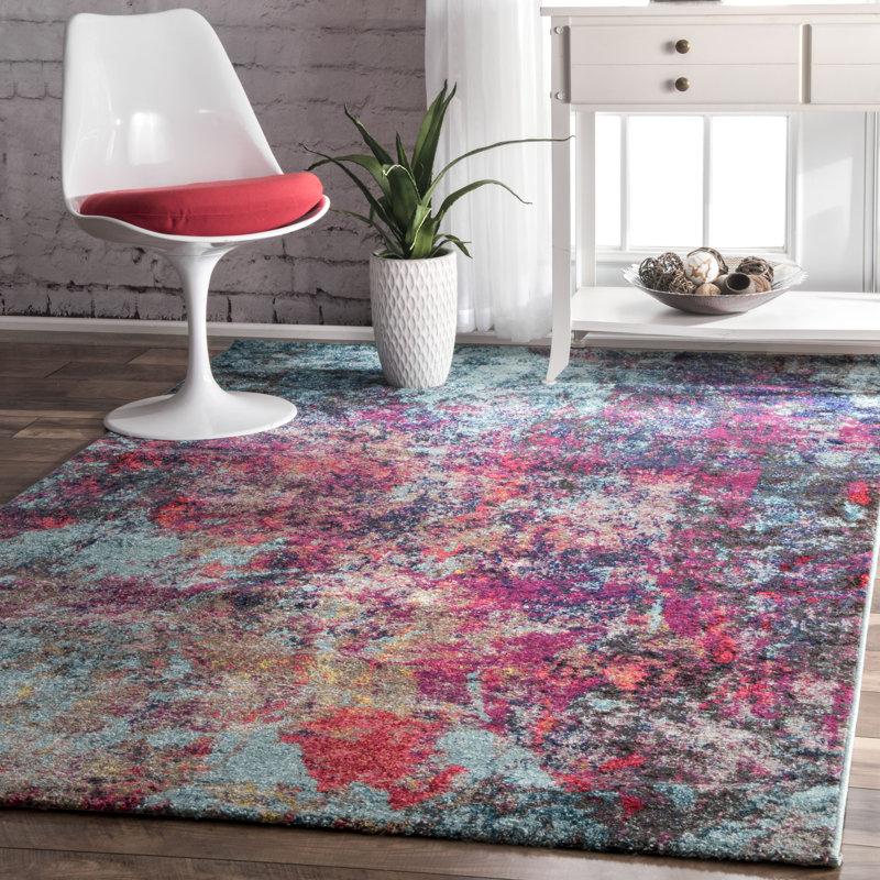 Bungalow Rose Taina Abstract Pink Area Rug & Reviews | Wayfair