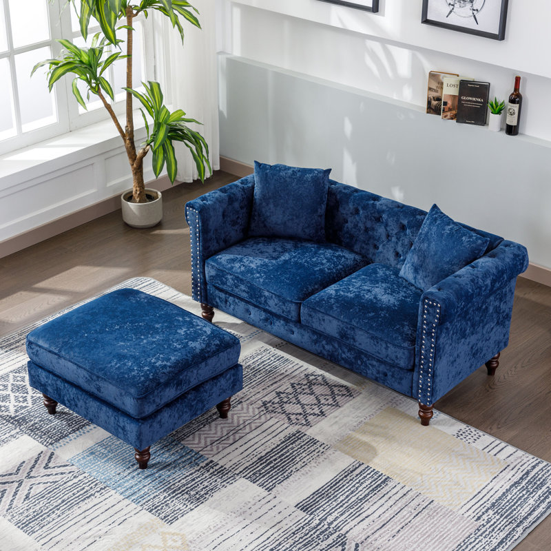 Mercer41 Loudella 63'' Upholstered Convertible Sectional Sofa Retro ...