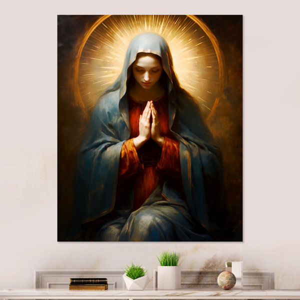 Ivy Bronx Mother Mary Christian Portrait II - Christianism Metal Wall ...