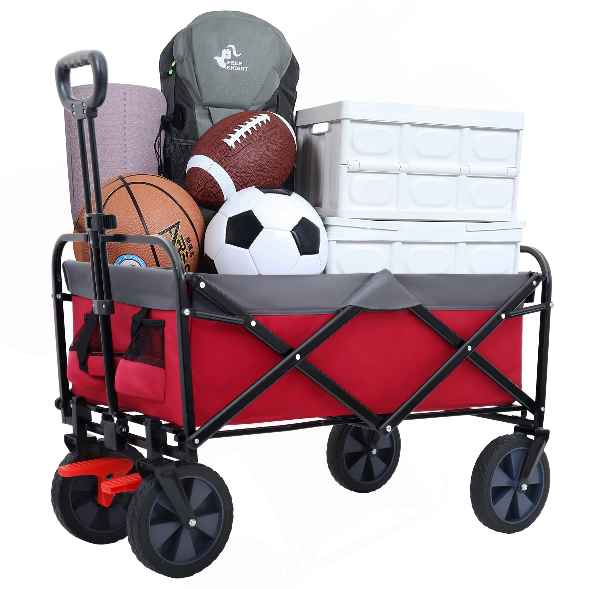 HONGHELEWANG Versatile Foldable Wagon Cart For Outdoor Adventures And ...