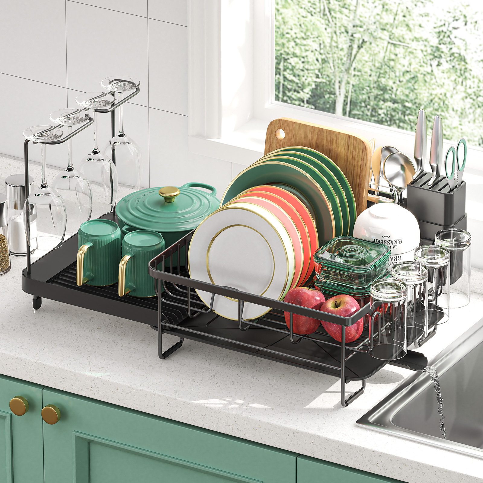 KINGRACK Stainless Steel Dish Drying Rack,Extra Large Capacity Dish ...