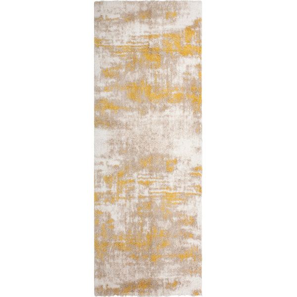 17 Stories Alban Performance Gold Rug & Reviews | Wayfair