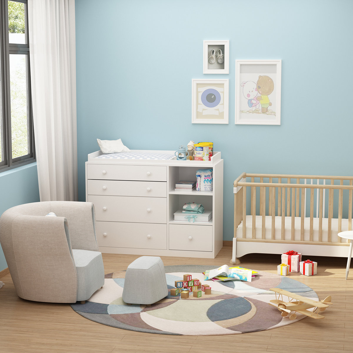 Isabelle & Max™ Mamie 5-Drawer White Baby Changing Table Dresser ...
