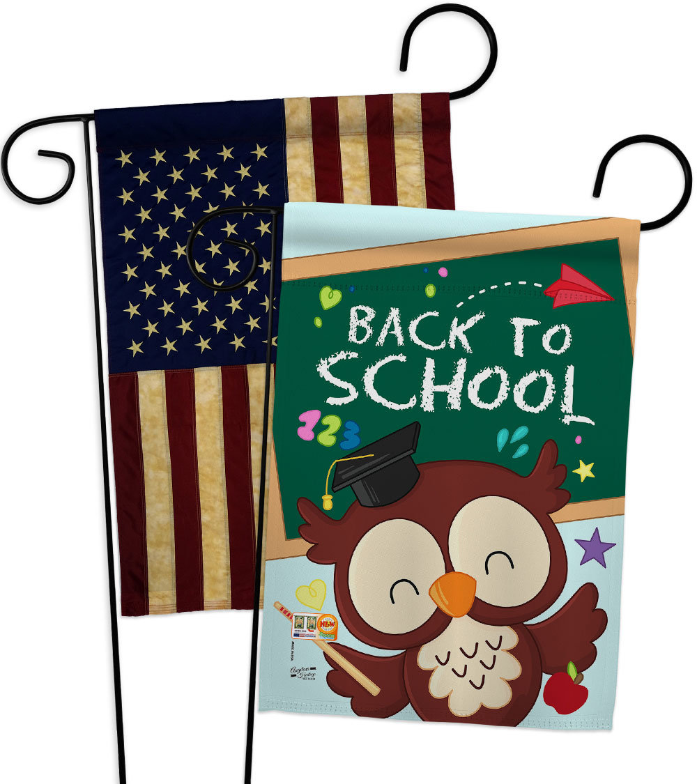 Angeleno Heritage Whoo Back To School Garden Flags Pack Education Yard ...